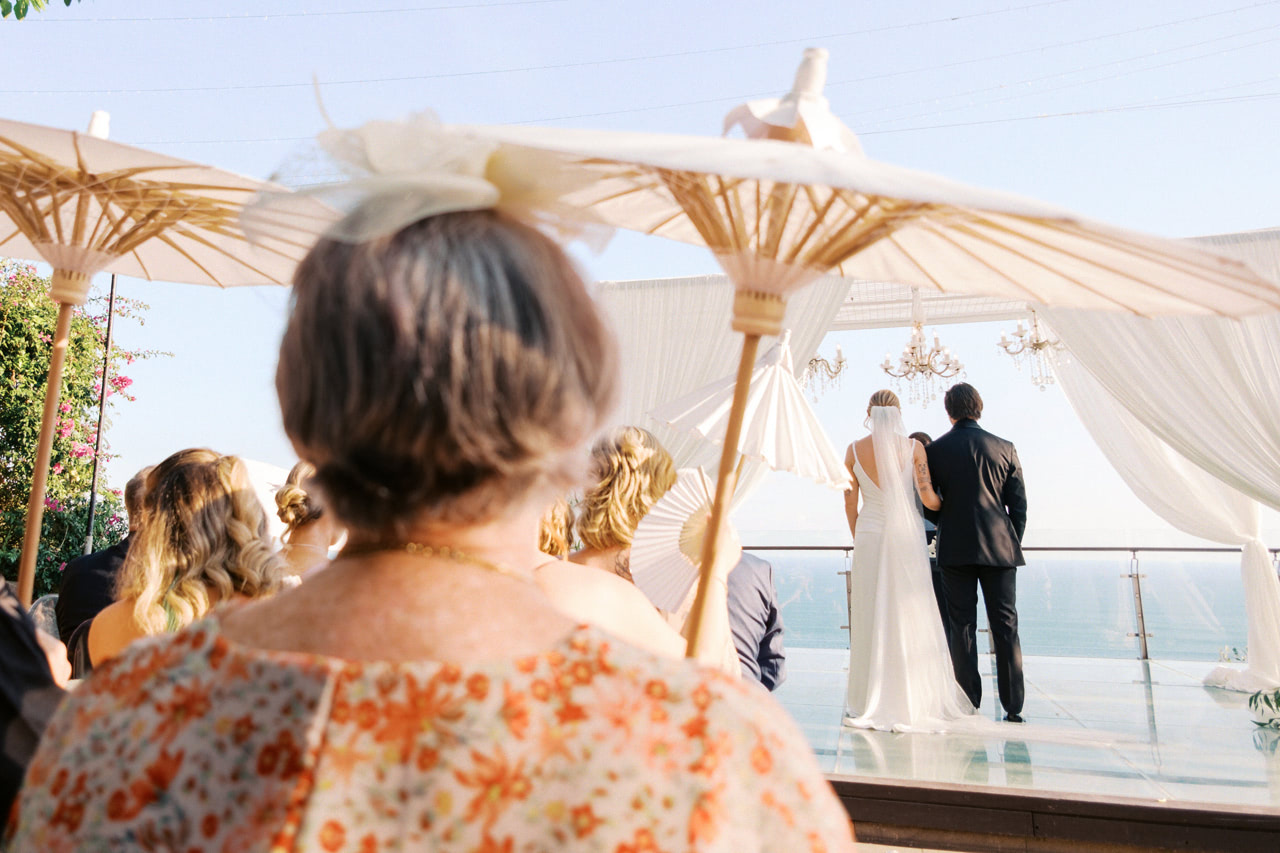 Wedding Ceremony on a Glass Floating Stage in Bali